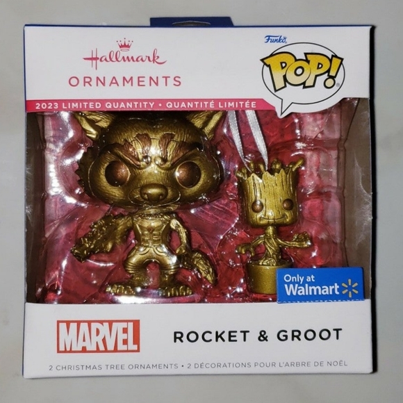 Hallmark | Holiday | Hallmark Funko Pop Gold Rocket Groot Ornament Marvel Guardians Of The ...